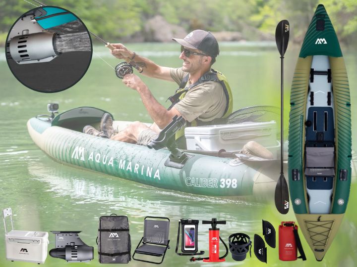 Aqua Marina Caliber Angler Kayak Deluxe Package – River To Ocean Adventures