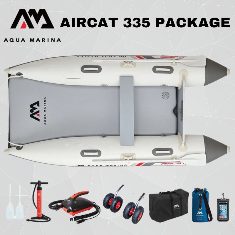 Aqua Marina AIRCAT Inflatable Catamaran Boat 335 Deluxe Package – River ...