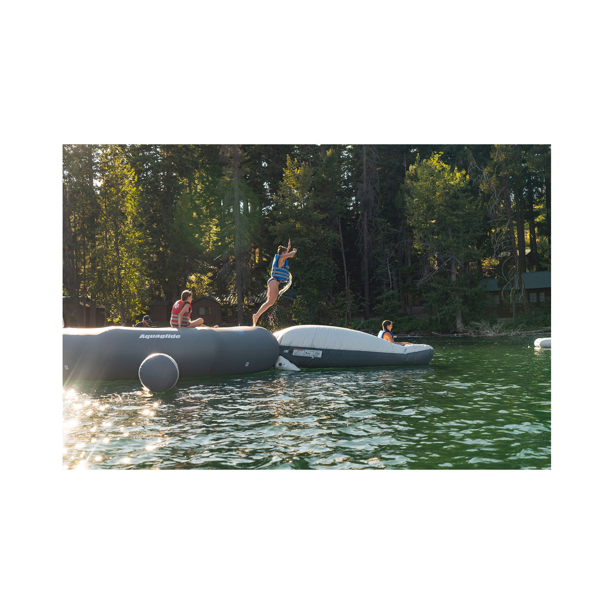 Aquaglide Ricochet Inflatable Bouncer Trampoline w/C Deck - 16ft ...